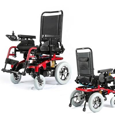 Cina KSM-510 Aluminum alloy mobility powerful off-road electric reclining wheelchair all terrain heavy duty power wheelchair in vendita