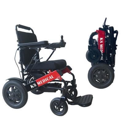 Cina KSM-601S 500W Brushless electric wheelchair motor 6AH battery foldable wheelchair travel electric wheelchair price in vendita