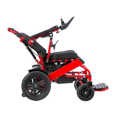 Cina KSM-601L Folding Electric Wheelchair with LCD Joystick Controller 500W Motor Lightweight Solid Wheel Chair for The Elderly in vendita
