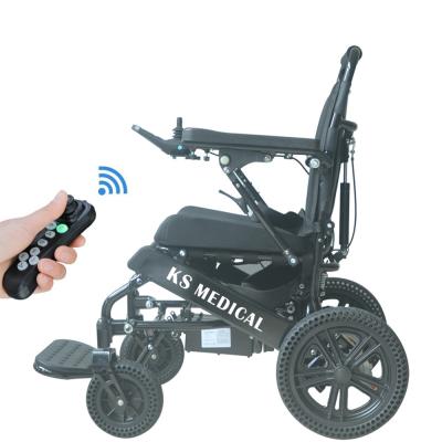Cina 601L Foldable Motorized Electric Wheelchair Remote Control Power Wheelchair with LCD Voice Joystick Controller and Solid Wheel in vendita