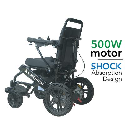 中国 KSM-601L Foldable Power Wheelchair LCD Joystick Controller Remote Control Reclining Electric Wheelchair For Disabled 販売のため