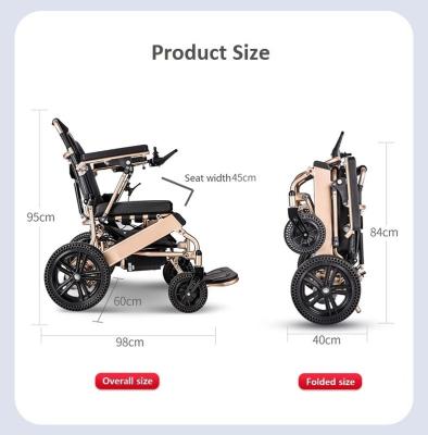 Cina KSM-601L Folding Wireless Remote Control Electric Wheelchair for Disabled Reclining Electric Wheelchairs with LCD Voice Joystick in vendita