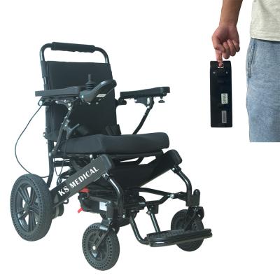 Cina 601L Reclining Folding Electric Wheelchair for Disabled Remote Control Motorized Wheelchairs with LCD Joystick Solid Wheel Chair in vendita