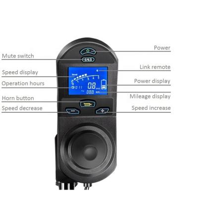 Cina KSM-601L Foldable power electric wheelchair controller with LCD display voice reclining electric wheelchair solid wheel hot sell in vendita