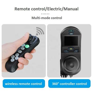 Cina KSM-601L Lightweight foldable wheelchair LCD joystick auto manual reclining backrest power wheelchair for travel in vendita