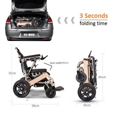 Cina KSM601L Reclining electric wheelchair controller with LCD display voice power wheelchair with honeycomb solid wheel for disabled in vendita