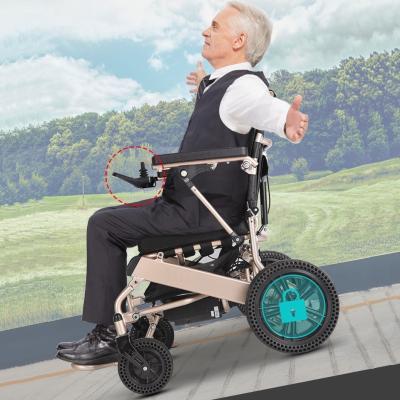 Cina KSM601L Reclining electric wheelchair controller with LCD display voice power wheelchair with honeycomb solid wheel for disabled in vendita