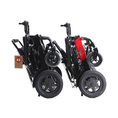 中国 KSM-601S Brushless Motorized Wheelchairs 500W 6AH Li-Bat Airline Approved Reclining Folding Electric Wheelchair for Elderly 販売のため