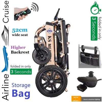 中国 KSM-601L Remote Control Electric Wheelchair for Disabled with LCD Voice Joystick Controller Reclining Electric Wheelchair 販売のため