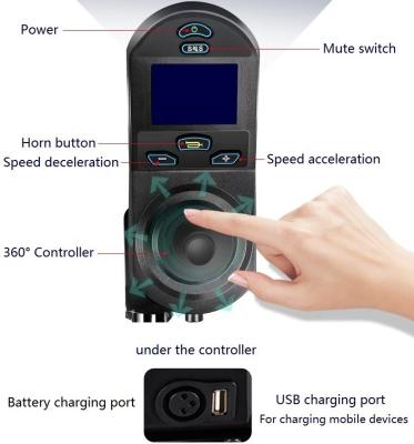 Cina 601L Cheap Price Travel Electric Wheelchair Foldable Newest LCD Joystick Controller Reclining Remote Electric Wheelchair in vendita
