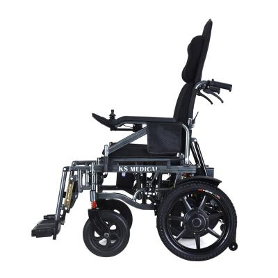 中国 KSM-508 Electric wheelchair high back 2021 High quality  legrest 90-180 adjustable electric reclining wheelchair 販売のため