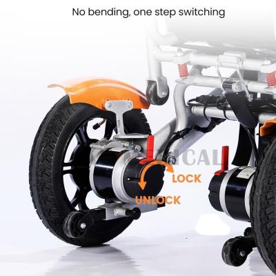 Cina KSM-605 PLus 2022 New Folding Power Remote Control Lightweight One Key Automatic Folding Electric Wheelchair in vendita