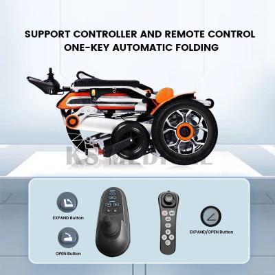 Cina KSM-605 PLus Cheapest Handicapped Auto Fold Motorized Automatic Folding Power Electric Wheelchair For Disabled in vendita