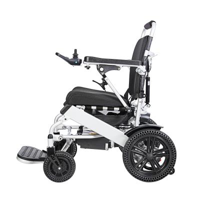 Cina KSM-601L Motorized Foldable Electric Wheel Chair with LCD Controller and Honeycomb Solid Tire Power Wheelchair for Disabled in vendita
