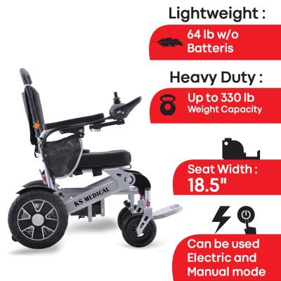 Cina Motorized Electric Foldable Wheelchair For Seniors Dual Motor in vendita