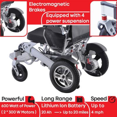 Cina Motorized Electric Foldable Wheelchair For Seniors Dual Motor in vendita