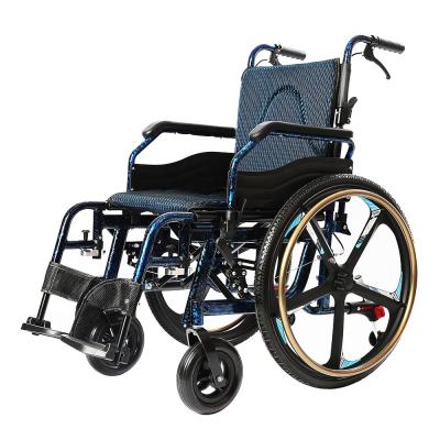 Cina Aluminium Alloy Foldable Lightweight Wheelchair Home Care Wheelchair in vendita