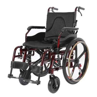 Cina Aluminium Alloy Foldable Lightweight Wheelchair Home Care Wheelchair in vendita