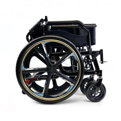 Cina Comfortable Aluminium Manual Foldable Wheelchair KSM-201Plus For Disabled in vendita