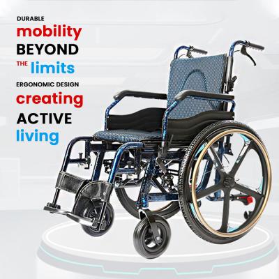 Cina Rehabilitation Manual Lightweight Folding Wheelchair Aluminum Alloy in vendita