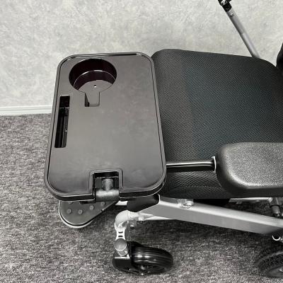 Cina ABS Material Wheelchair Tray Table Elderly Dining Table With Cup Holder in vendita