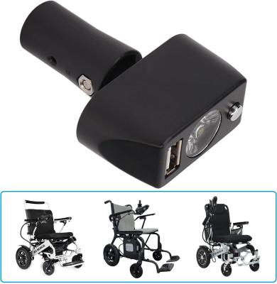 Cina LED Wheelchair Spare Parts Electric Wheelchair Light With USB Port 3 Pin XLR Head in vendita