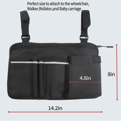 Cina Side Bag Wheelchair Spare Parts Waterproof Wheelchair Armrest Storage Pouch in vendita