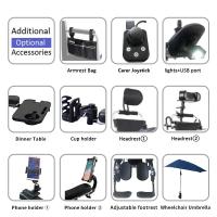 China Wheelchair Side Storage Bag 36x19cm Polyester Three Layer Pouch for Manual Electric Wheelchair for sale