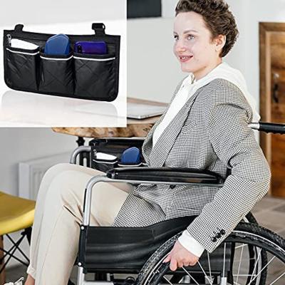 China Black Wheelchair Side Bag Armrest Accessories Storage Pouch Waterproof à venda