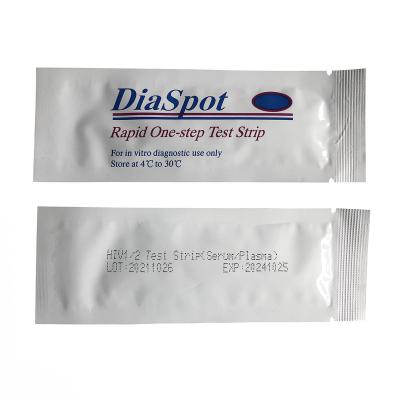 Cina Immunodeficiency Virus HIV 1 2 Test Kit Rapid Home Test Cassette For Blood in vendita