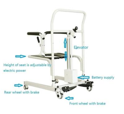 Cina Transfer Patient Lift Wheelchair Electric Commode Toilet Portable Control Sling Lift in vendita