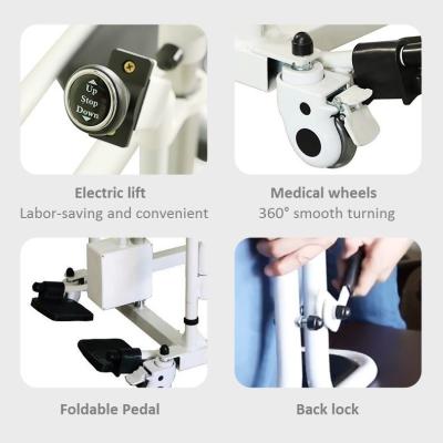 Cina Powered Electrical Lifting Patient Transfer Chair Commode Wheelchair in vendita