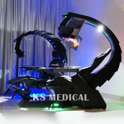 Cina Massage Ergonomic Gaming Chair Heat RGB LED Light Cockpit Chair in vendita