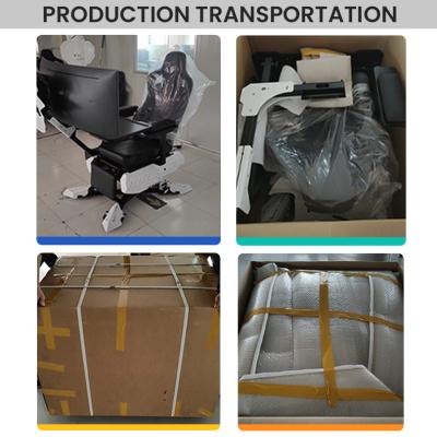 China Adjustable Motorized Gaming Cockpit With 2 Monitors Gaming And Office Chair en venta