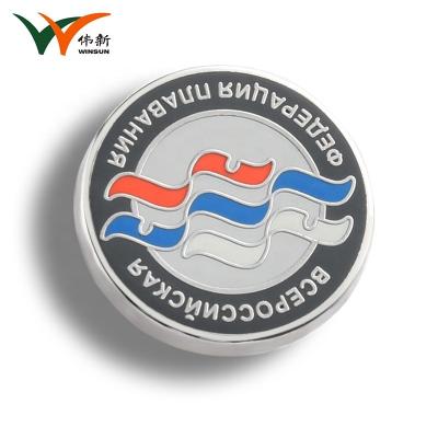 China Custom engrave round paint metal pin badges for sale