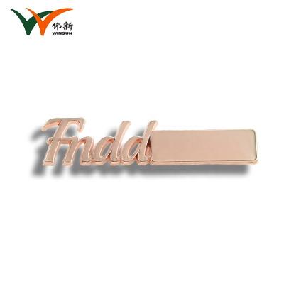 China wholesale personalize rose gold metal badge customized for sale