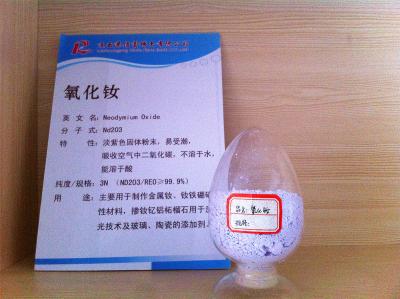 China Neodymium Oxide, RARE EARTH OXIDE,Pale blue powder, insoluble in water and soluble in mine for sale