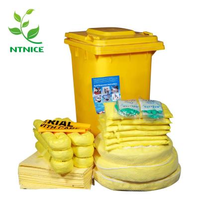 China ISO 9000:2008 100% PP yellow chemical haz-chem Spill Control emergency spill kits for sale
