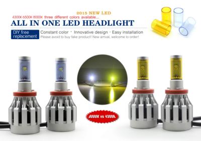China Generation 3th  Gold  H1,H3,H4,H7,H11,9005,9006 20W-40W Car LED headlights for sale