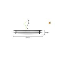 China Sample Packing with Customer Logo 16inch 25W LED CCT Selectable Double Ring Ceiling Light for sale