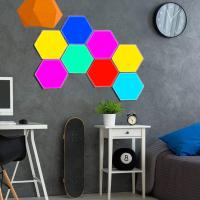 China LED Modular Night Light Creative Touch Lamp with Hexagonal Quantum Design and Control for sale