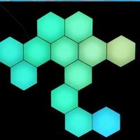 China LED Modular Night Light Creative Touch Lamp with Hexagonal Quantum Design and Control for sale