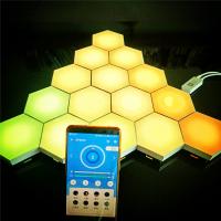 China LED Modular Night Light Creative Touch Lamp with Hexagonal Quantum Design and Control for sale