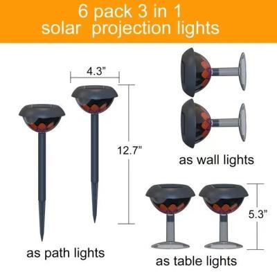 Cina Lampade di proiezione solare e lampada a colonna di fusione a stampo con LED ad alta luminosità in vendita