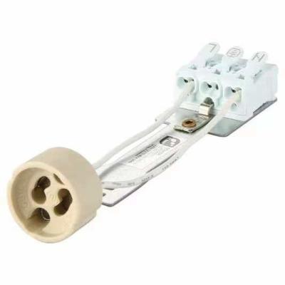 China GU10 gloeilamphouder Keramische lamphouder met siliciumkabel 1- 0,05 kg voor binnenverlichting Te koop