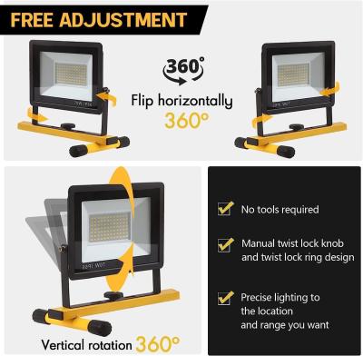 China Adjustable Folding Tripod Stand Work Light with 21000lm Lamp Luminous Flux and 3 Heads for sale