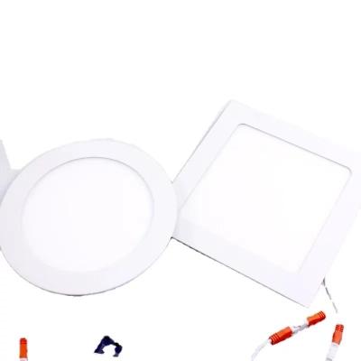 Китай Продолжительность жизни 15000 часов AC 85-265V 6W 12W 18W 24W Slim Round and Square LED Panel Light продается