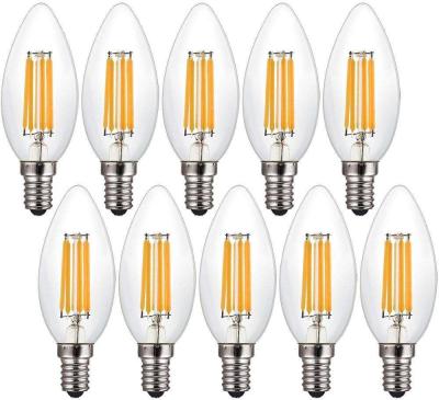 China ETL Listado C35 E11 lâmpada de filamento LED 4W 120C Dimmable 500lm 0,06kg para economia de energia à venda