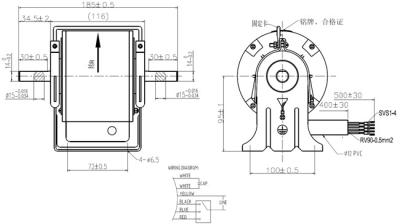 China Double Shaft Air Conditioning Fan Coil Unit Motor with Capacitor for sale