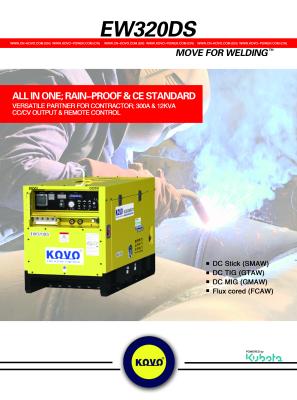 China 400Amp tragbare Dieselbogenschweißmaschine EW320DST mit 280CC/CV Nennstrom zu verkaufen